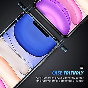 SPARIN Screen Protector Compatible with iPhone 11 / XR 6.1 inch, 4 Pack Tempered Glass with Alignment Frame
