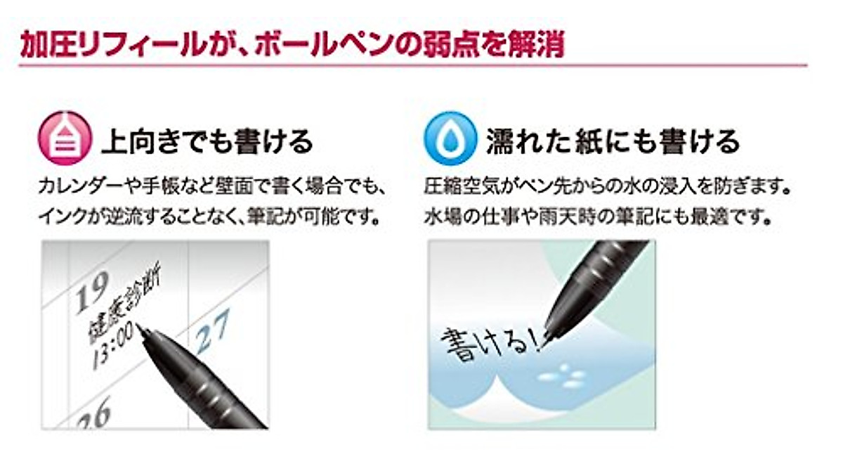 Mitsubishi Pressurized Ballpoint Pen - 10 Pack, Blue Ink