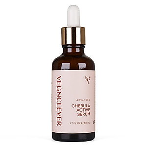 Vegnclever Chebula Active Serum for Face - Anti Aging Antioxidant Serum with Hyaluronic Acid and Vitamin C - Hydrating & Firming Facial Serum for Dark Spots, Fine Lines and Wrinkles, 1.7 Fl Oz