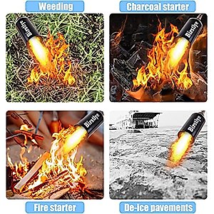 Propane Torch Weed Burner,Blow Torch,High Output 500,000 BTU,Flamethrower with Turbo Trigger Push Button Igniter and 9.8 FT Hose,for burning weeds,Roof Asphalt, ice snow,Road Marking,Charcoal