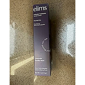 ELIMS Nano Hydroxyapatite Fluoride Free Toothpaste - All-Natural Xylitol Remineralizing Toothpaste for Whitening Sensitive Teeth - SLS Free Lavender Vanilla Mint Toothpaste for Adults & Kids 4oz