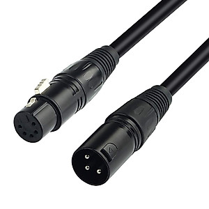 SiYear XLR Male 3 Pin to XLR Female 5 Pin & XLR Female 3 Pin to XLR Male 5 Pin Audio Cable, for Microphone DMX Stage Light Turnaround Etc（1Set / 2Pack