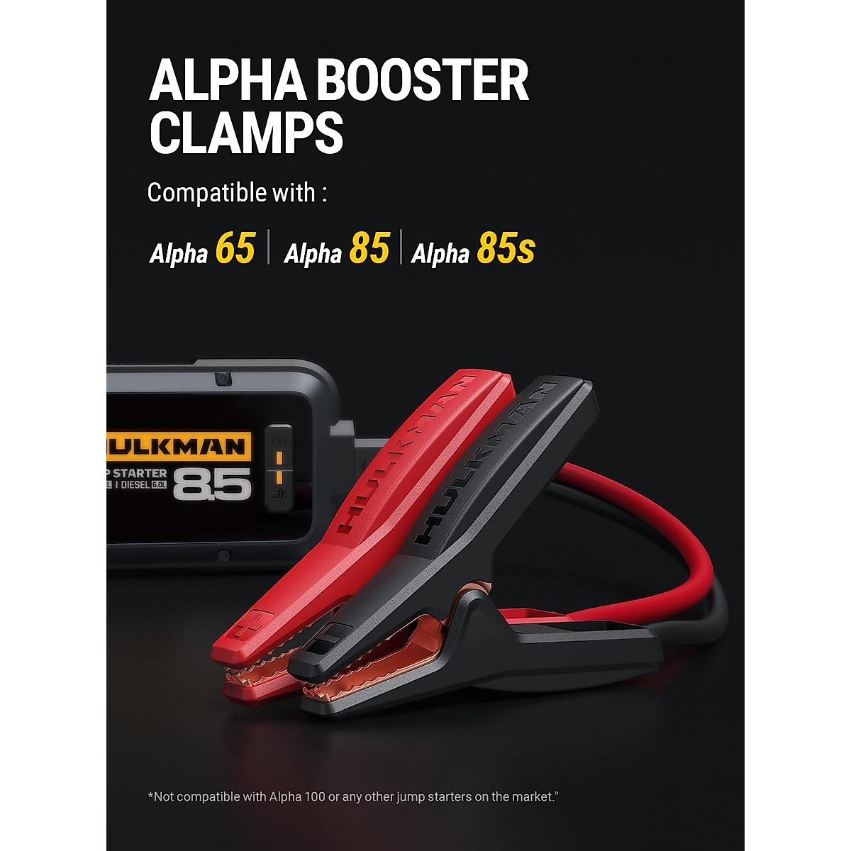 Hulkman Alpha Booster Clamps - Exclusive for Alpha 65/85/85S Jump Starter