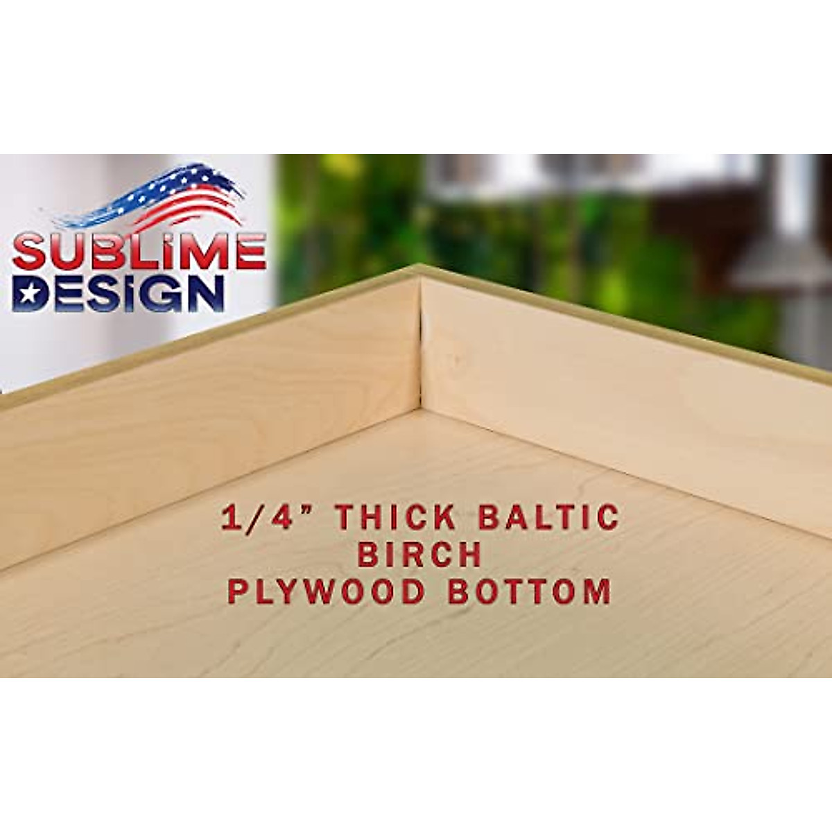 Sublime Design | Pull Out Tray | Side Mount | Baltic Birch Drawer for Kitchen Cabinets | Slide Out Shelves | Roll Out Cabinet Organizer (15" Wide)