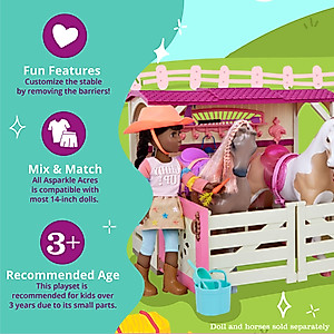 Glitter Girls – All Asparkle Acres Riding Stable Set – Accessory for 14-inch horses - 14-inch Doll Accessories and Clothes for Girls Age 3 and Up – Children’s Toys (GG57000Z)