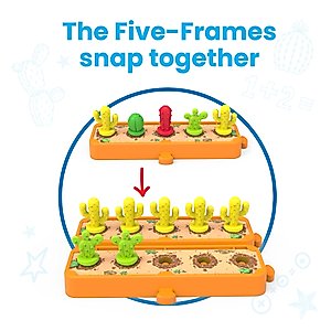 hand2mind Cactus Counting Desert Math Activity Set, Ten Frame Math Manipulatives, Color Counters for Kids Math, Montessori Math Materials, Math Games for Kindergarten, Addition and Subtraction Games