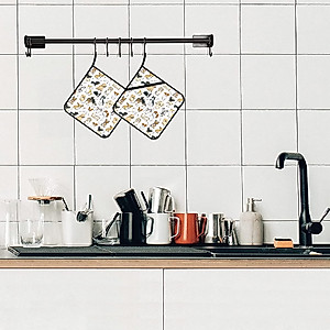 Cute Dogs Pot Holders Set of 2 Kitchen Heat Resistant Potholder for Microwave Cooking Baking Oven End Dishes and BBQ