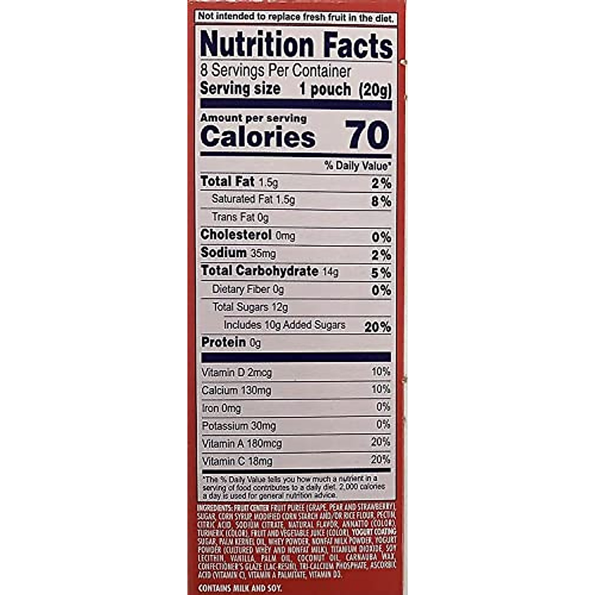 Welchs Fruit n Yogurt Strawberry Fruit Snacks, 8 Ct