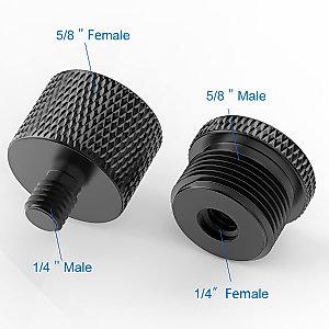 Donuts Mic Stand Adapter 5/8 to 1/4 and 1/4 to 5/8 Screw Thread Adapter Microphone to Tripod Adapter