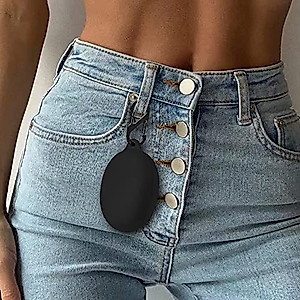 Geiomoo Silicone Carrying Case Compatible with Anker Soundcore Liberty 3 Pro, Portable Scratch Shock Resistant Cover with Carabiner (Black)