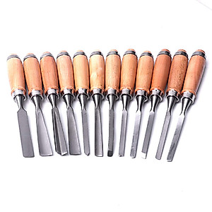 ATOPLEE 12pcs Wood Carving Chisel Set for Woodworking, Professional Wood Gouge Tools with Box and Roll Up Bags for Carpenter Craftsman Gift in Most Wood Carving Project