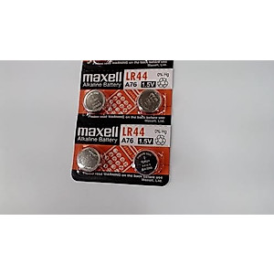 Maxell LR44 (A76) Batteries, 10 Count (775011)