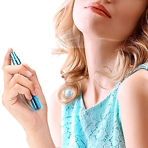 18 Pieces Mini Perfume Spray Bottles 10 ml Colorful Glass Fine Mist Sprayer Empty Spray Bottles Refillable Container Perfume Atomizer for Cleaning, Essential Oil, Liquid, 6 Gradient Colors