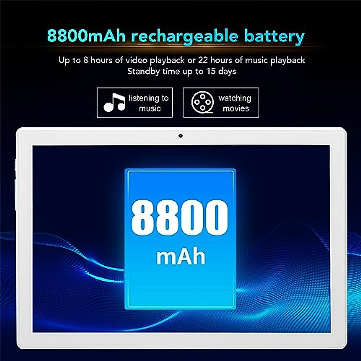 HEEPDD 10.1 Inch Tablet PC, Smart Calling 5GWiFi 100-240V 10.1 Inch Tablet 12GB RAM 256GB ROM for Work for Learning (US Plug)