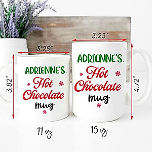 Hot Chocolate Mug, Custom Holiday Mug, Christmas Mug, Personalized Hot Chocolate Mug, Christmas Coffee Mug, Stocking Stuffer, Hot Cocoa Mug, 11 Or 15 Oz Ceramic Novelty Coffee Cup, Gift Ideas Christm