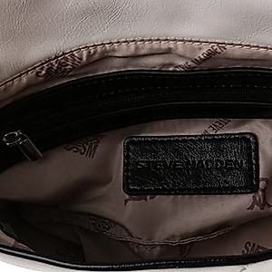 Steve Madden womens Steve Madden COOKIE Colorblock Crossbody, Black/White, One Size US