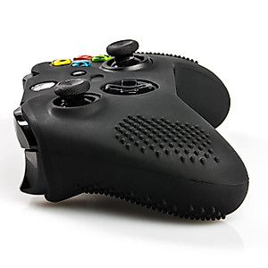 Studded Silicone Cover Skin Anti-Slip Compatible for Xbox One x 1(Black)