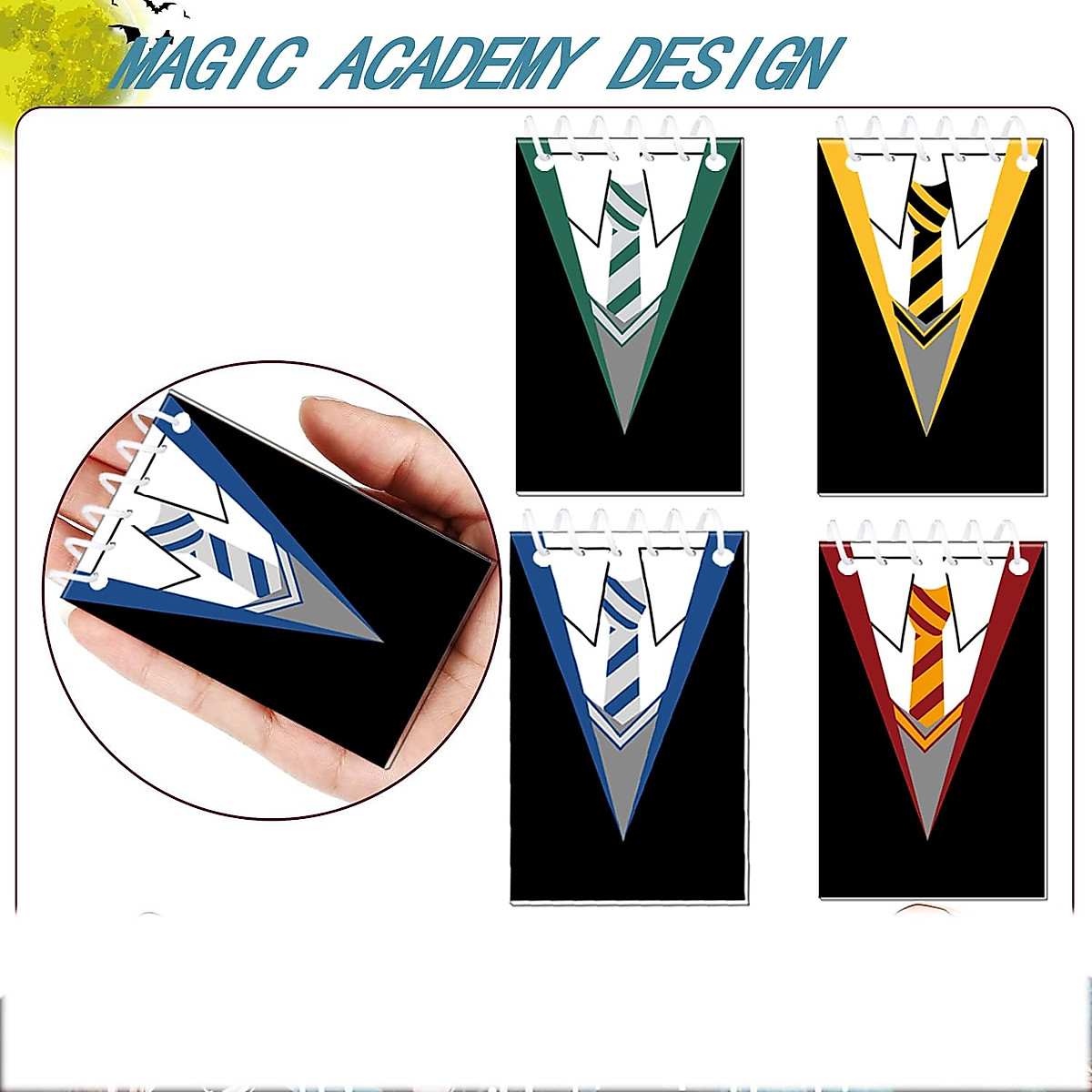 24 Pcs Magical Wizard School party favors |12 invisible ink pen and 12 Magical Wizard School party mini Notepads| Magical Wizard School party Goodie Bag Stuffers, Classroom Prizes, party supplies