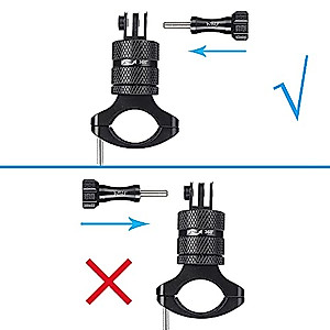 HSU Aluminum Bike Bicycle Handlebar Mount for Gopro Hero 11/10/9/8/7/6/5/4 Session AKASO Campark and Other Action Cameras, 360 Degrees Rotary Mountain Bike Rack Mount (Black)