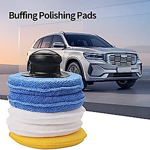 Carkio Microfiber Applicator Pads Car Wax Applicator Pads Pack of 5 Microfiber Sponge Applicators with Grip Handle