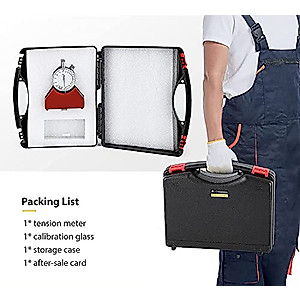 CGOLDENWALL High Precision Silk Screen Printing Tension Meter mesh Tension Meter Force Meter Tester Newton Tension Meter Gauge Measurement Tool in Silk Print 7-36N