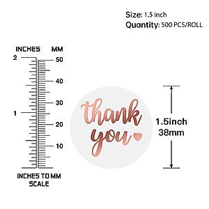 Thank You Stickers Small Business Stickers 1.5 inch Thank You for Supporting My Small Business Stickers Roll Thank You Sticker Labels for Your Order Stickers for Packaging Gift Envelope 500Pcs (white)