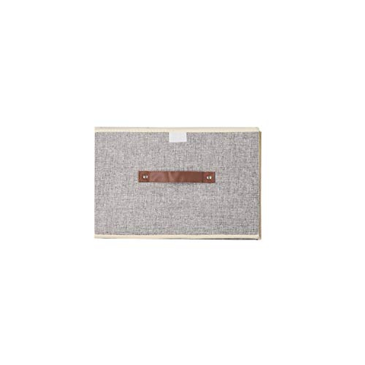 YELAIYEHAO Storage Bins Set, Pack of 2 Foldable Storage Box Cube with Lids and Handles Fabric Storage Basket Bin Organizer Collapsible Drawers Containers (Grey, 15"X10"X10")