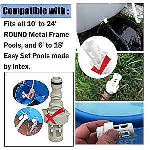 10184 Intex Hose Drain Plug Connector Replacement Intex Round Swimming Pool ／Garden Hose Drain Plug - 2 Pack