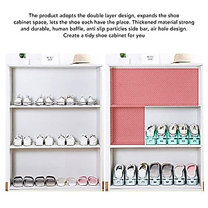 CHICIRIS Shoe Stacker, Shoe Slots Double Layer Shoe Shelf for A Pair of Shoes, 3.9 x 9.8 x 3.1 (Nordic Yellow)