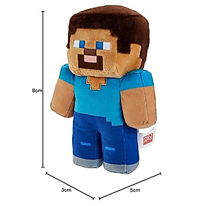 Mattel Minecraft Basic Plush Character Soft Dolls, Video Game-Inspired Collectible Toy Gifts for Kids & Fans Ages 3 Years Old & Up