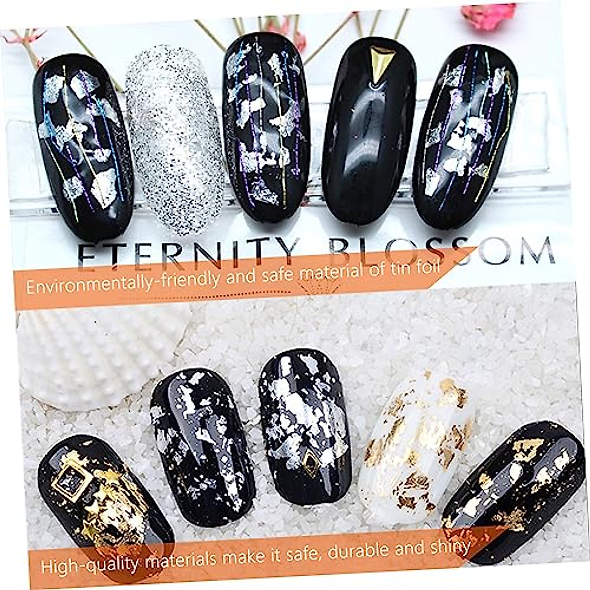 FOMIYES 3pcs Nail Foil Crafts Foil Flakes Makeup Glitters Nails Stud Foil Resin Pigment Flash Suit Kit De Manicura Nail Art Supplies Nail Art Tinfoil Manicure Ornament Gold Leaf Tin Foil