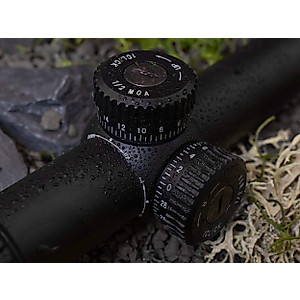 Monstrum Alpha 1-6x24 First Focal Plane FFP Rifle Scope with MOA Reticle | H-Series 30mm Offset Scope Rings | Bundle