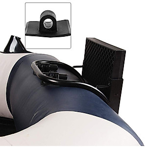 Inflatable Boat Motor Mount Kit,Motor Mount Clip 2 Pcs Black Plastic Engine Motor Clip Mount Motor Stand Holder Engine Motor Attach Bracket Accessories for Kayak Boat Fishing Canoe Inflatable Boat