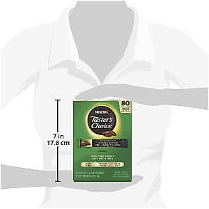 Nescafe Instant Coffee Packets, Decaf, Taster's Choice Light Roast, 1.7 g Singles (Pack of 80)