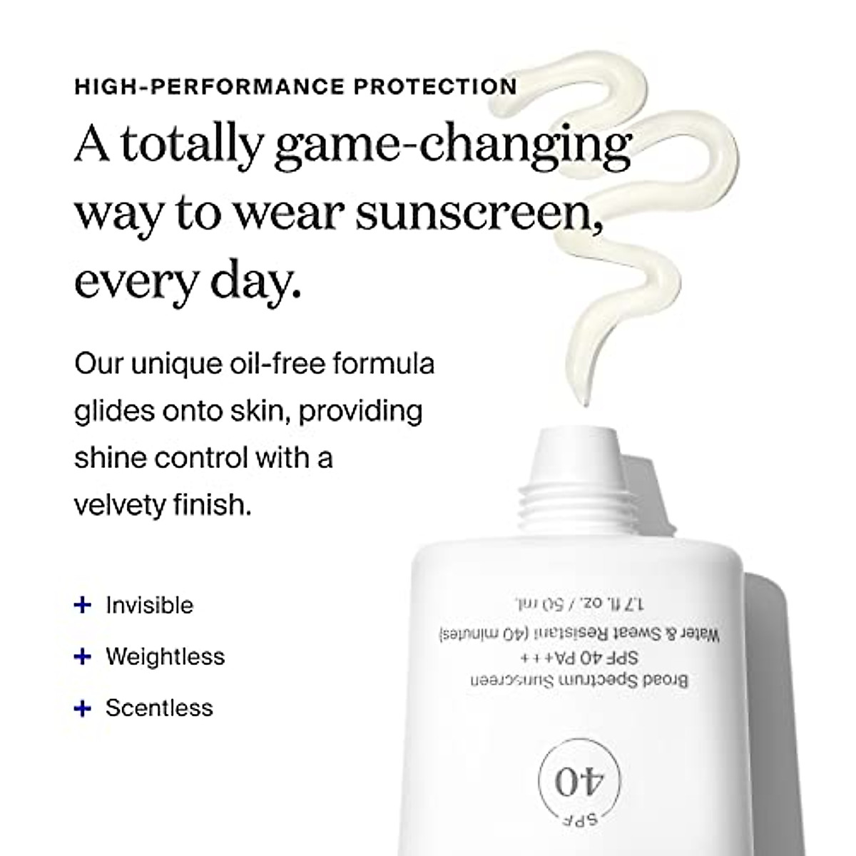 Supergoop! Unseen Sunscreen, 30ml - SPF 40 PA+++ Reef-Friendly, Broad Spectrum Face Sunscreen & Makeup Primer - Weightless, Invisible, Oil Free & Scent Free - Beard Friendly - For All Skin Types