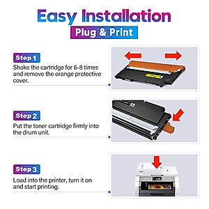 ONLYU Compatible Toner-Cartridge Replacement for Samsung CLT-406S CLT-K406S CLT-C406S CLT-M406S CLT-Y406S for Samsung Xpress C460FW C460W C410W (1Black,1Cyan,1Magenta,1Yellow)