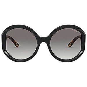 Prada PR 22XS 1AB0A7 Black Plastic Round Sunglasses Grey Gradient Lens