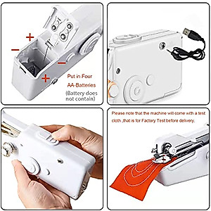 Handheld Sewing Machine, Portable Mini Sewing Machine for Beginners, Suitable for Clothing, Denim, Curtains, Leather and DIY