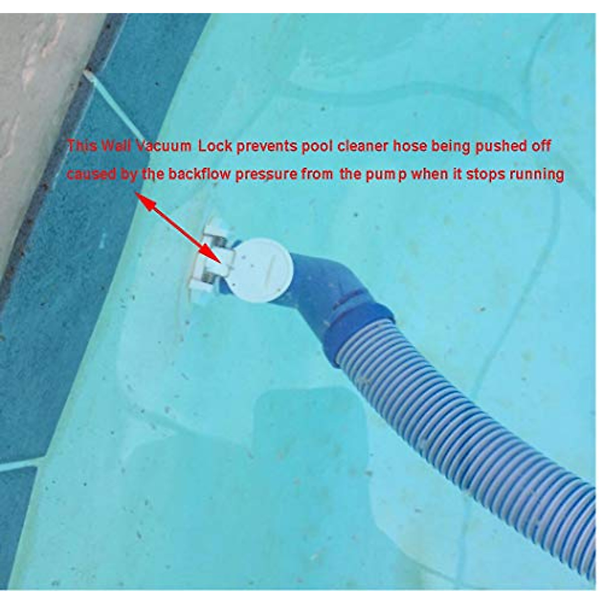 ATIE Free Rotation Pool Vacuum Vac Lock Safety Wall Fitting W400BWHP, GW9530 Replacement for Zodiac, Hayward, Pentair Suction Pool Cleaners