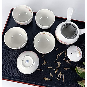 JapanBargain 4127, Large Japanese Serving Tay Plastic Lacquered Tray for Eating Tea Serving Tray Ottoman Coffee Table Tray TV Tray Butler Tray, Black and Red Color, Made in Japan, 19x14-1/2 inch