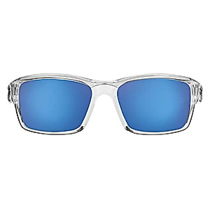 Flying Fisherman womens Cove Sunglasses, Clear Crystal Frames/Smoke-blue Mirror Lenses, Medium US