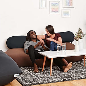 Yogibo Roll Long Full Body Pillow for Women and Men, Adults, for Back, Lumbar, Body Support, Side Sleeper, Maternity, Nursing, Pregnancy for Sleeping, Micro-Bead Filling, Dark Grey