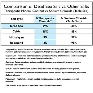 100% Pure Dead Sea Mineral Bath Salt Lavender 6 Pack 2.5 oz Single Use Packets with Magnesium, Sulfur and 21 Essential Minerals. All Skin Types, Problem Skin. Natural, Therapeutic.