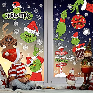 Christmas Window Clings Christmas Window Clings 8Sheet Christmas Decorations Christmas Window Sticker Christmas Window Decals Christmas Window stickers Home School Office Christmas Party Supplies