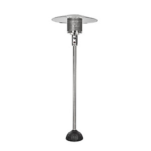 Fire Sense 61445 Natural Gas Patio Heater 45,000 BTU With Electric Ignition System CSA Approved For Commercial & Residential - Stainless Steel