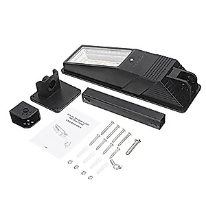 Fengyan Landscape lights 12W LED Solar Lamp PIR Motion Sensor Solar Garden Light Outdoor Lighting Energy Saving Street Yard Path Lamp IP65 Waterproof LED Street Lamp ( Emitting Color : With Remote )