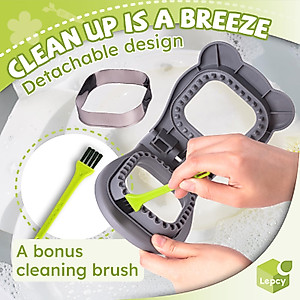 LEPCY Uncrustables Sandwich Maker Sealer Cutter, Crustless Sandwich Cutter, PB&J Uncrustable Maker - Color Grey, Square Shape