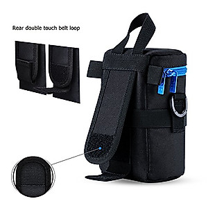 JJC Deluxe Lens Case Pouch for Canon EF 75-300mm f4.5-5.6/EF 24-105mm f4L/EF 16-35mm F4L/EF 100mm f2.8L,Nikon AF-S 24-70mm f2.8/16-35mm f4G/70-300mm f4.5-6.3G and Other Lens Below 3.15" x 6.1"(D x L)