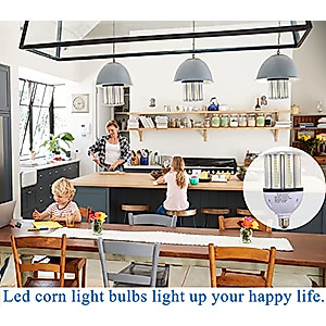 TSEXES 40W LED Bulbs 6000Lumen E26 Medium Base LED Corn Light Bulb 5000K Daylight,Equivalent 175W to 250W Metal Halide Bulb HID HPS Bulb for Indoor Outdoor Garage Workshop Warehouse Backyard