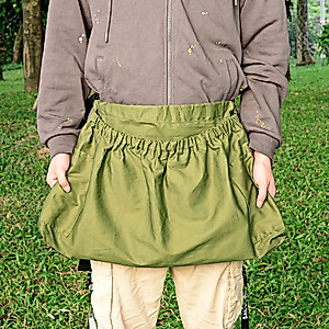 Harvesting Apron,Garden Harvest Apron,Perfect for Weeding,Vegetables,Fruits,Berry Picking,Gathering Eggs Herb,Canvas Harvest Apron Waist Belt for Gardeners Women Men with 2 Pockets Handsfree